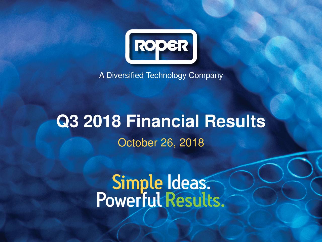 Roper Technologies, Inc. 2018 Q3 - Results - Earnings Call Slides ...