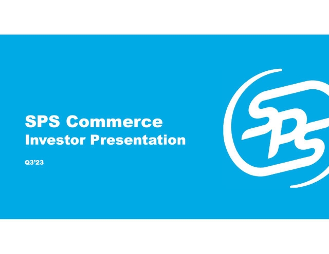 SPS Commerce, Inc. 2023 Q3 - Results - Earnings Call Presentation ...
