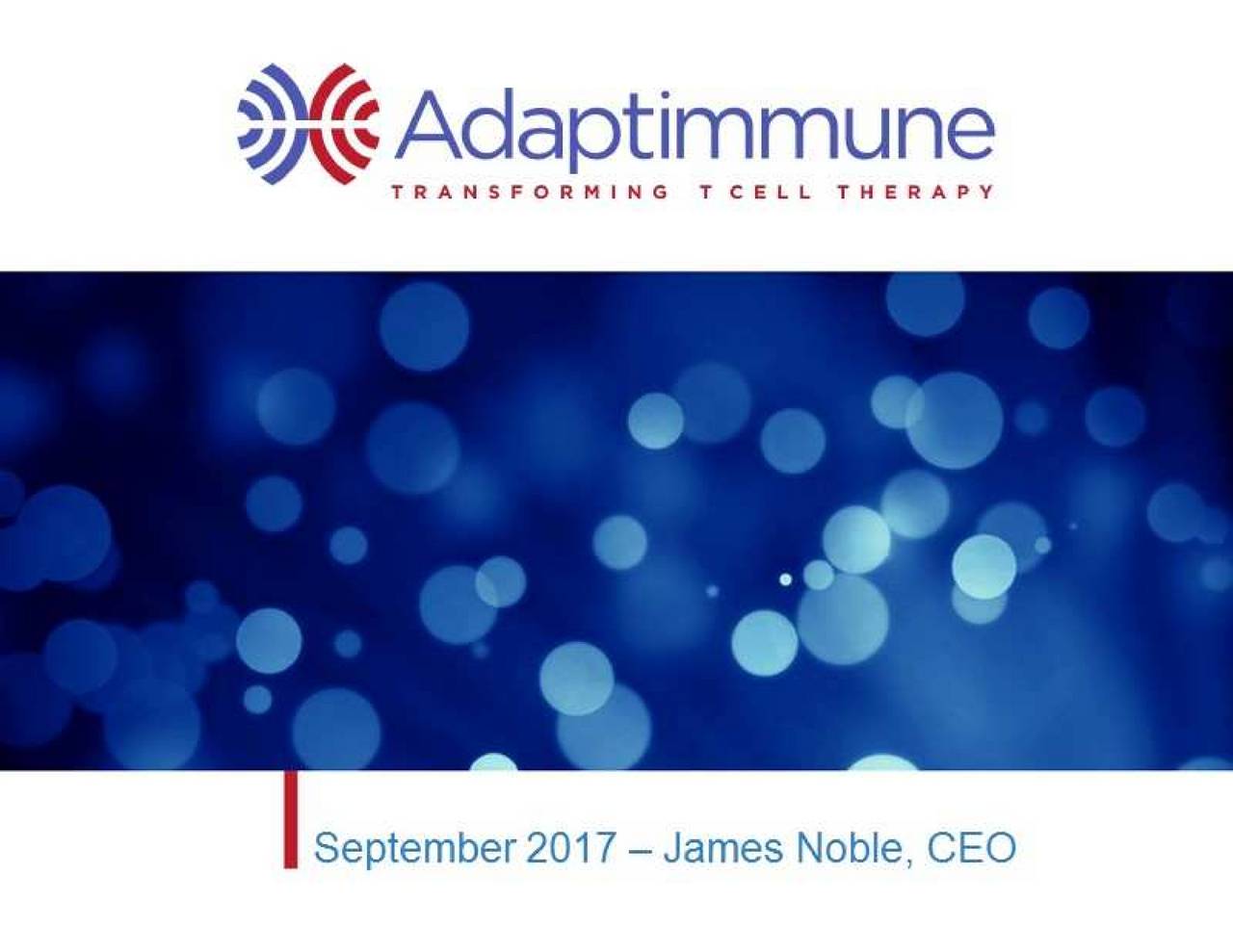 Adaptimmune Therapeutics (ADAP) Presents At LEERINK Partners Roundtable ...