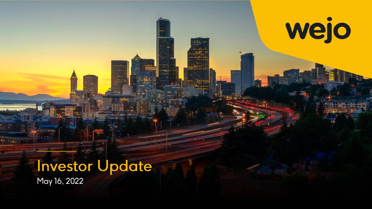 Wejo Group (WEJO) Investor Presentation - Slideshow (OTCMKTS:WEJOF) | Seeking Alpha