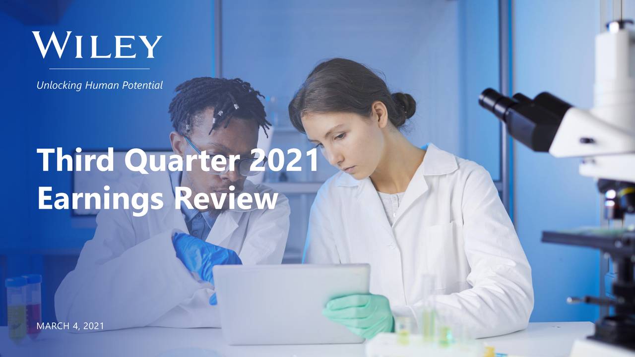 John Wiley & Sons, Inc. 2021 Q3 - Results - Earnings Call Presentation (NYSE:WLY) | Seeking Alpha
