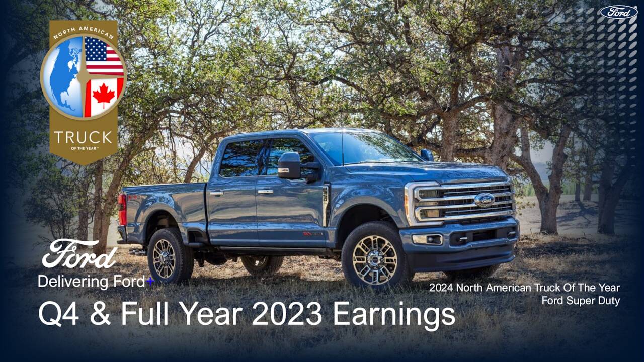 Ford Motor Company 2023 Q4 - Results - Earnings Call Presentation (NYSE ...