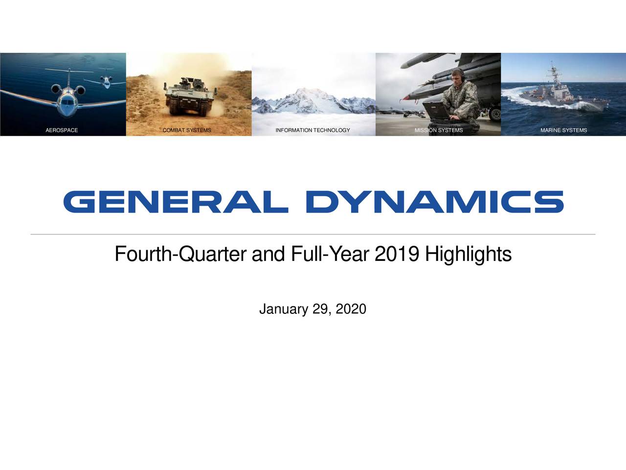 General Dynamics Corporation 2019 Q4 - Results - Earnings Call ...