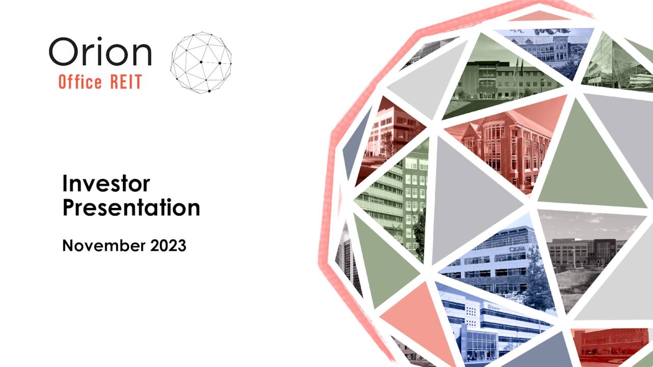 Orion Office REIT Inc. 2023 Q3 - Results - Earnings Call Presentation ...