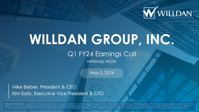Willdan Group, Inc. 2024 Q1 - Results - Earnings Call Presentation ...