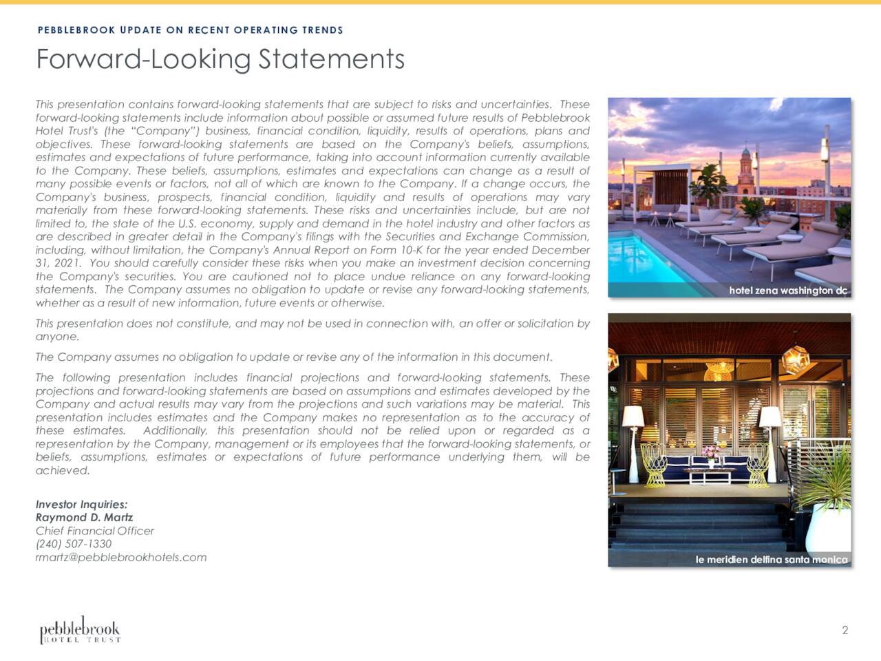 Pebblebrook Hotel Trust (PEB) Investor Presentation - Slideshow (NYSE ... Pebblebrook Hotel Trust (PEB) Investor Presentation - Slideshow (NYSE ...